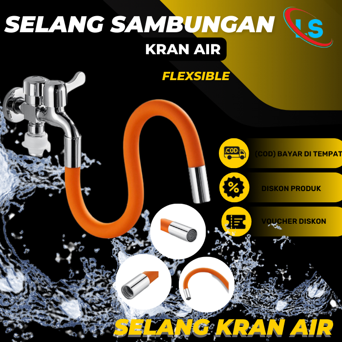 Jual Selang Air Fleksibel 20 CM 360 Derajat Sambungan Selang Kran Air ...