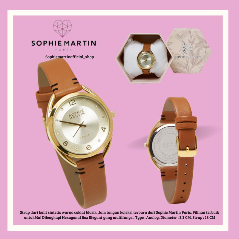 Jual Jam Tangan Shopie Martin Wanita Analog Strap Kulit Box Ekslusif ...