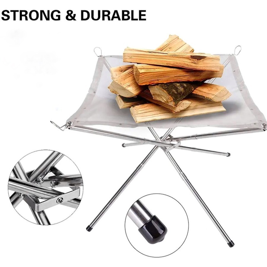 Jual Stand Dudukan Alas Jaring Api Unggun Portable Lipat Camping Kemah ...