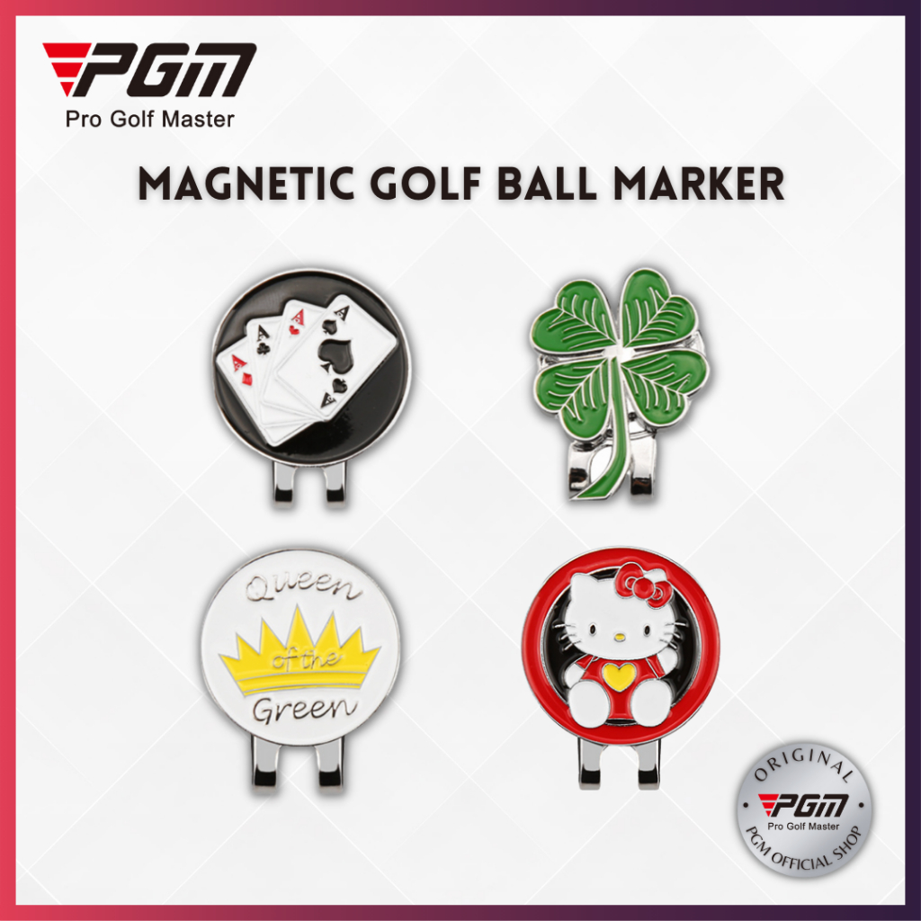 Jual PGM Magnetic Golf Ball Marker Metal Golf Mark Magnet Hat Clip ...