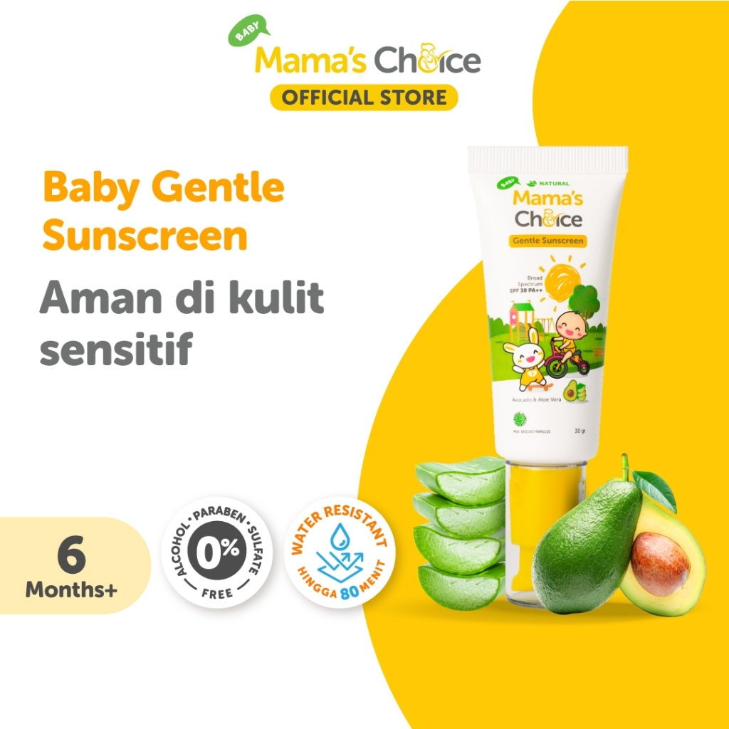 Jual MAMA'S CHOICE MURAH BABY GENTLE SUNSCREEN FACE & BODY 30GR / MAMAS ...
