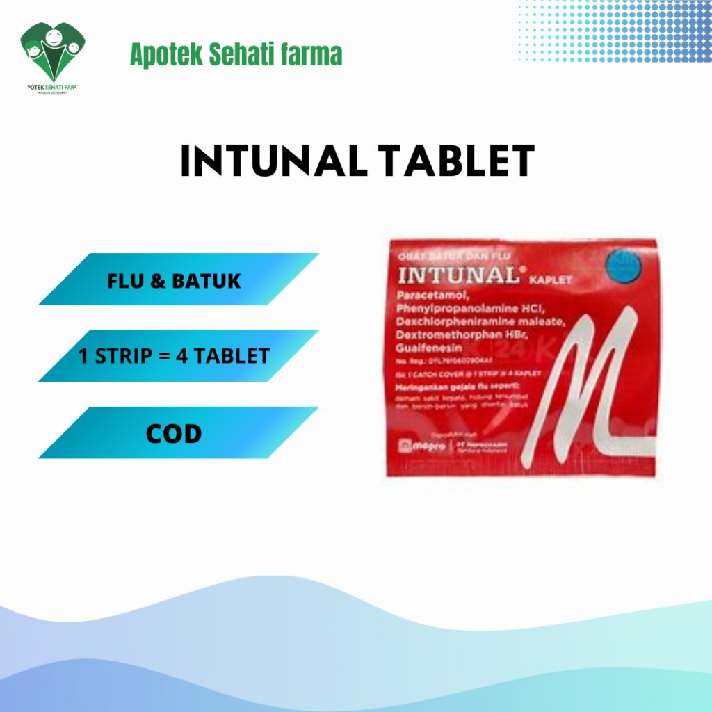 Jual INTUNAL TABLET 1 STRIP ( 4 TABLET ) | Shopee Indonesia