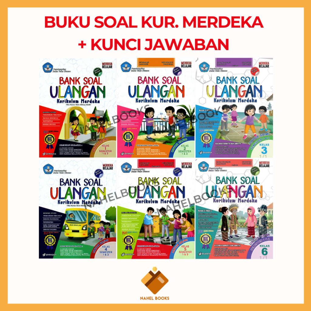 Jual BUKU BANK SOAL ULANGAN / LATIHAN SOAL KURIKULUM MERDEKA SD KELAS 1,2,3,4,5,6 | Shopee Indonesia