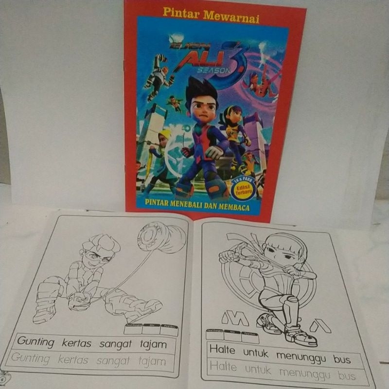 Jual Buku anak tk dan paud pintar mewarnai Ejen Ali season 3 seri ...