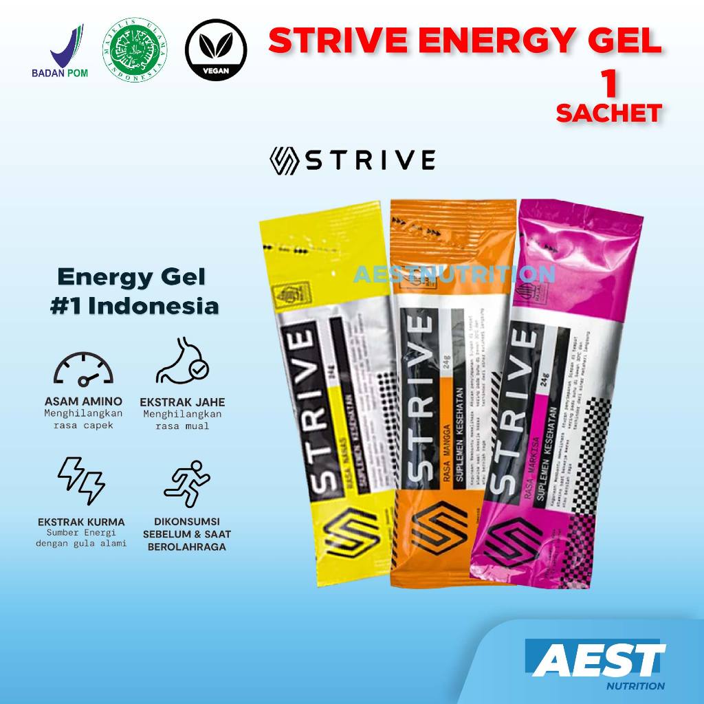 Jual Strive Energy Gel Sachet 24 gram Energy Booster | Shopee Indonesia
