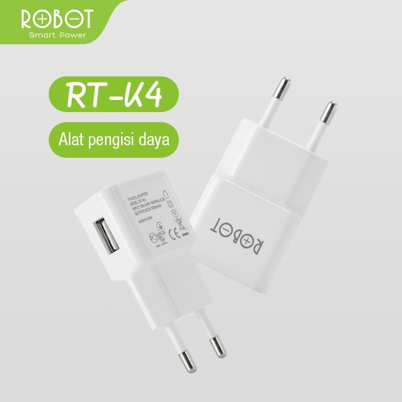 Jual ROBOT RT-K4 SERIES Travel Adaptor Charger Single USB Smart ...