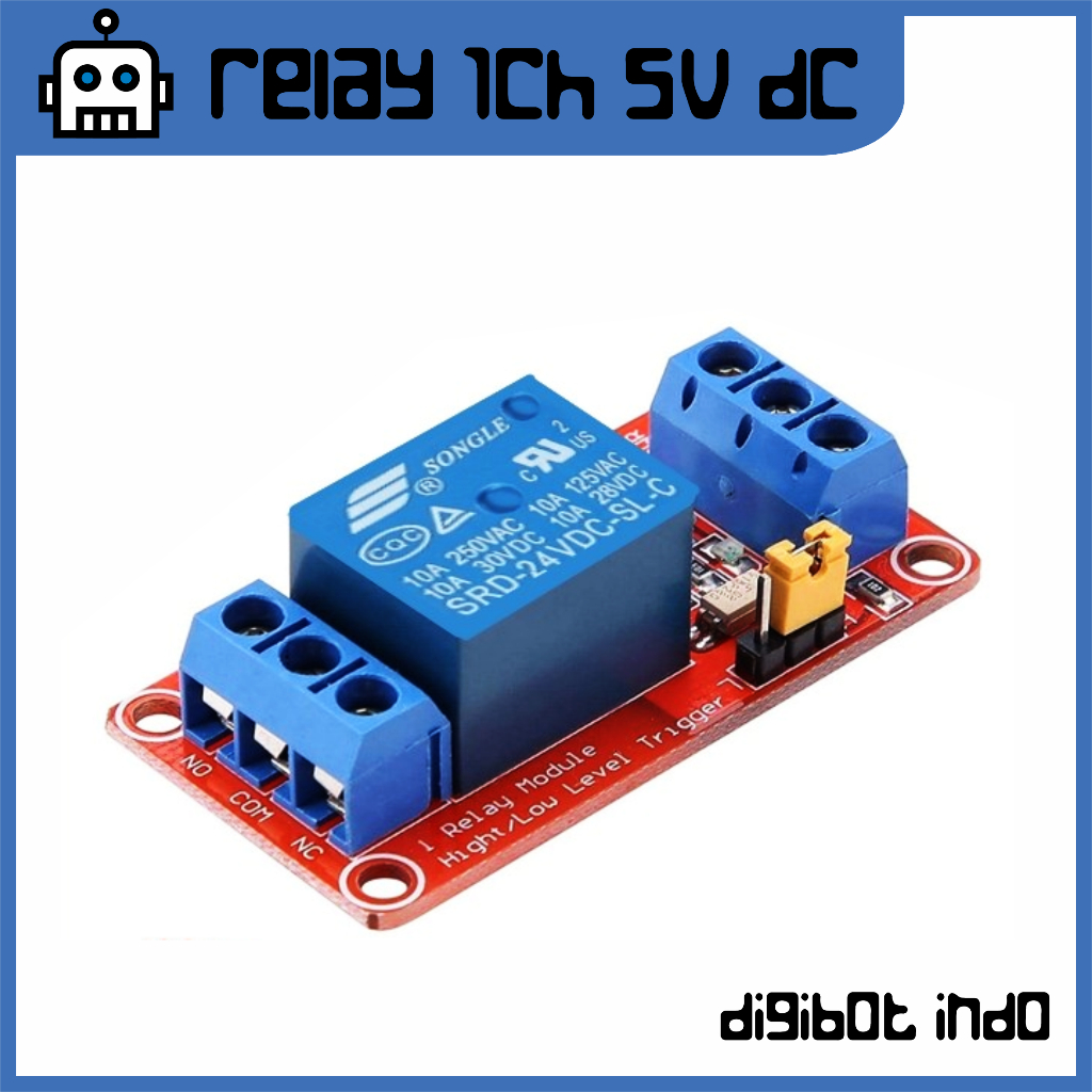 Jual Relay 1 Channel 5V DC - Trigger HIGH + LOW | Shopee Indonesia