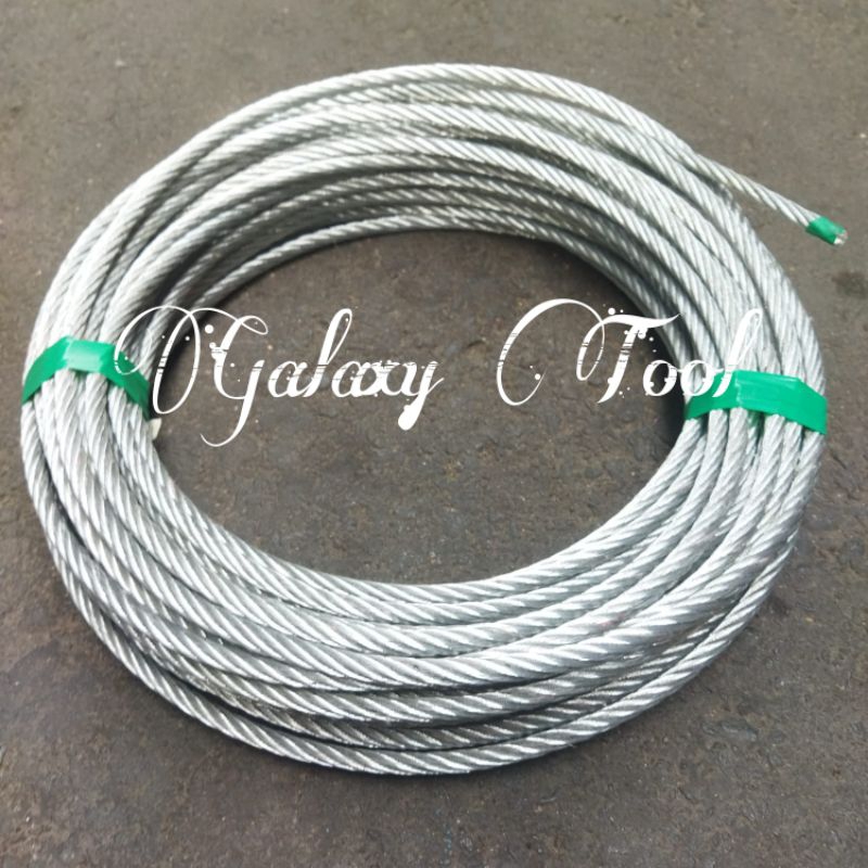 Jual kawat Seling baja bahan galvanis 2 3 4 5 6 8 10 mm Tali Sling baja galvanis Sling baja Tali ...