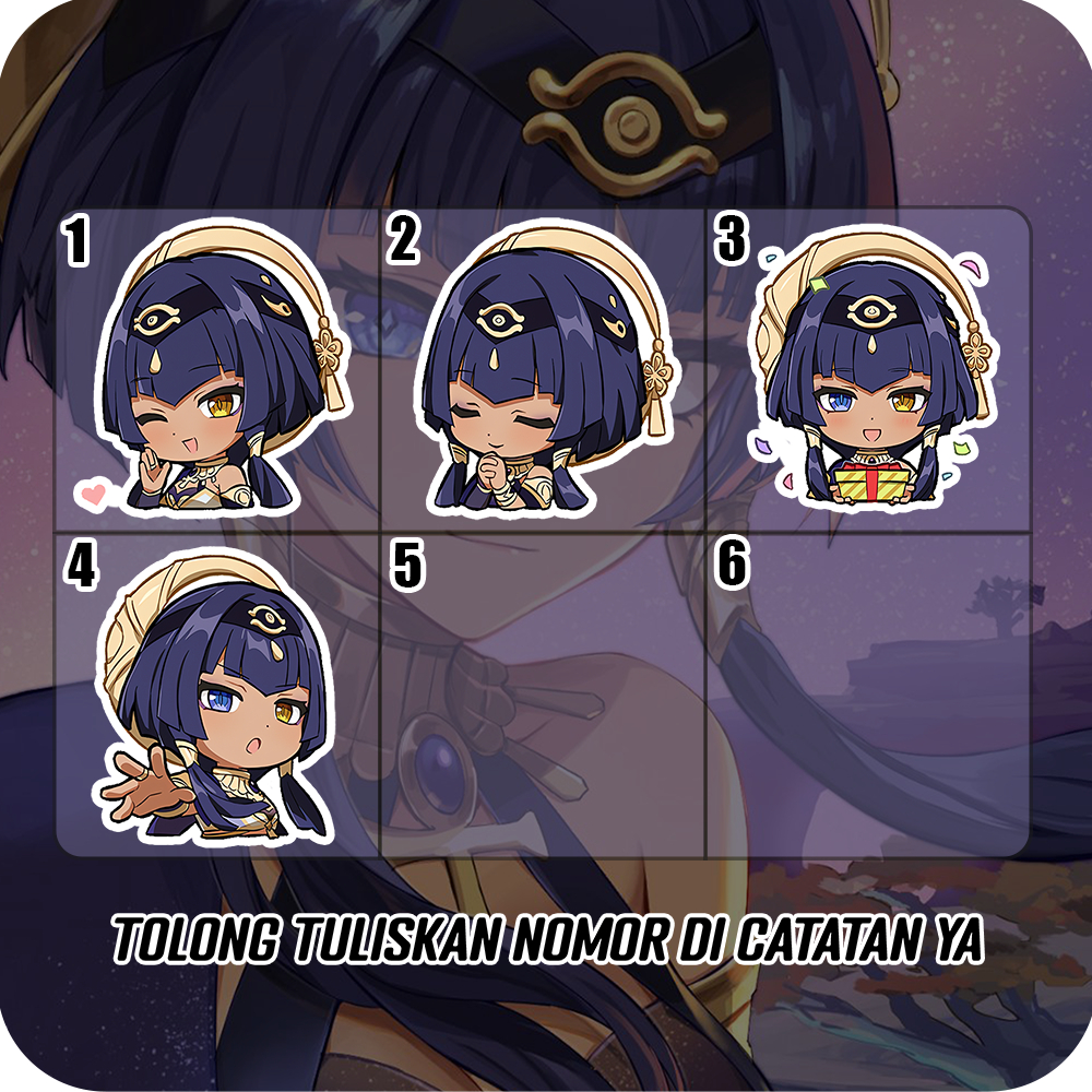 Jual Stiker Glossy Candace Genshin Impact, Sticker Anime Lucu Untuk HP ...