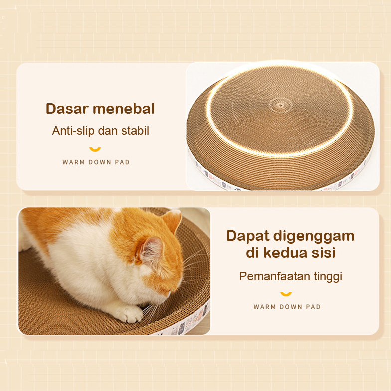 Jual Kualitas Premium.. Papan Garuk Kucing Bulat Besar Mainan Kucing ...