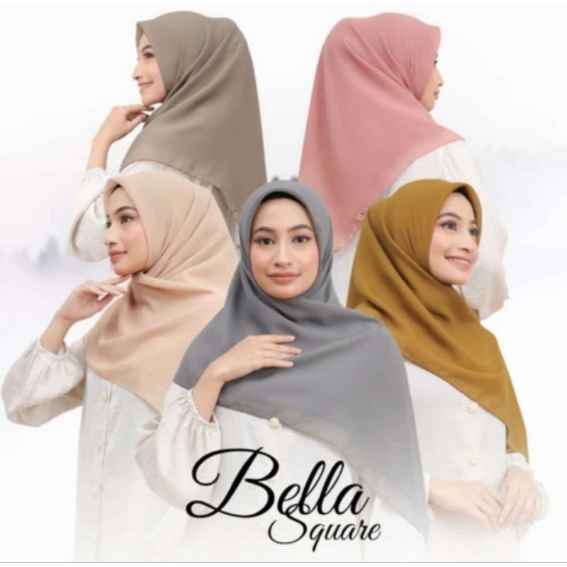 Jual Segiempat BELLA SQUARE / Kerudung Segi Empat Polos Murah ...