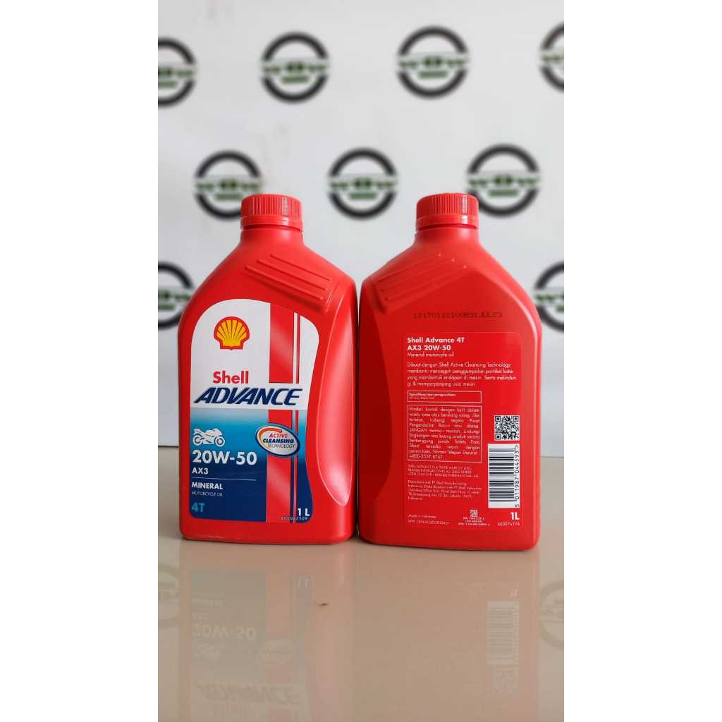 Jual OLI SHELL ADVANCE AX3 SPORT 20W50 1liter (ORIGINAL 100%) | Shopee ...