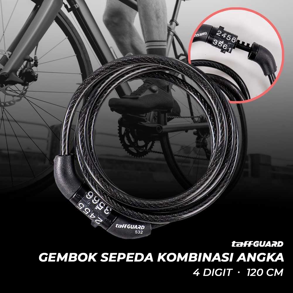 Jual Gembok Sepeda Kunci Bicycle Lock Kode Angka Password 3 - 4 - 5 ...