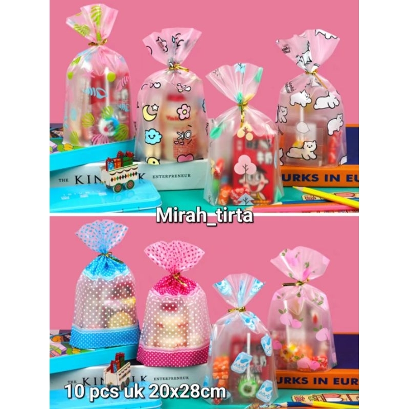 Jual ️BARU ️10 lembar Plastik goodie bag. Plastik ulang tahun motif ...