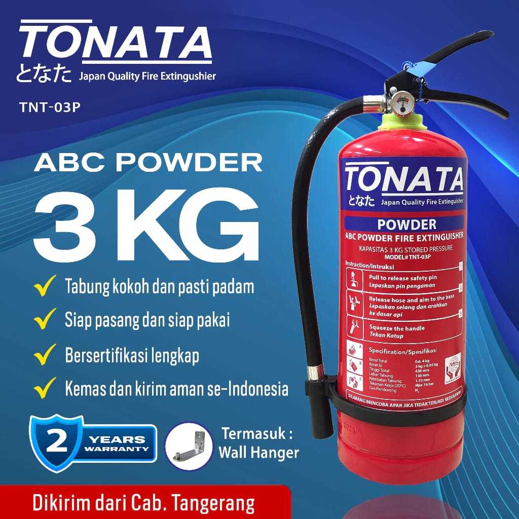 Jual PEMADAM API 3kg TONATA / SET KOMPLIT BY TONATA FIRE EXTINGUISHER ...