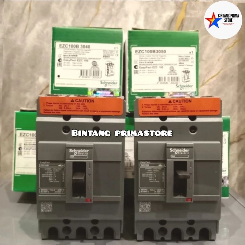 Jual MCCB /breaker Easypact 3P EZC100B 15A 20A 30A 40A 50A 60A Schneider | Shopee Indonesia