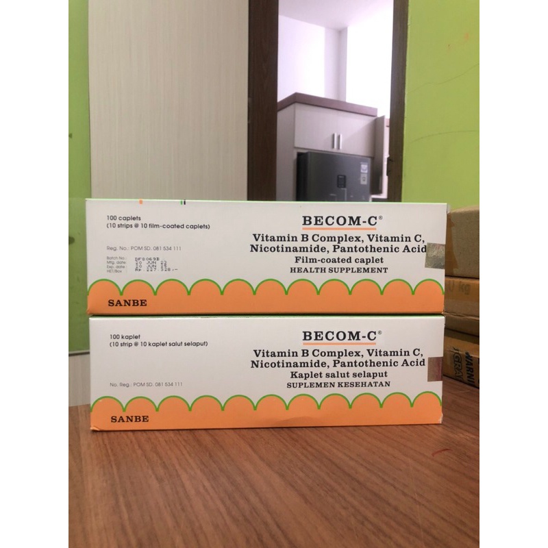 Jual becom C / box 100 kaplet / multivitamin | Shopee Indonesia
