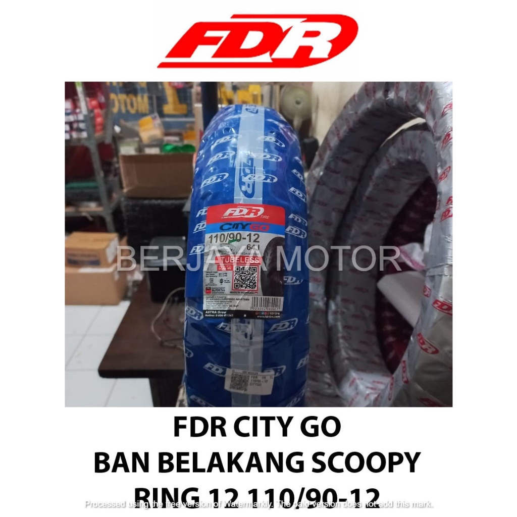 Jual BAN MOTOR SCOOPY RING 12 FDR CITIGO 110/90-12 BELAKANG SCOOPY ...