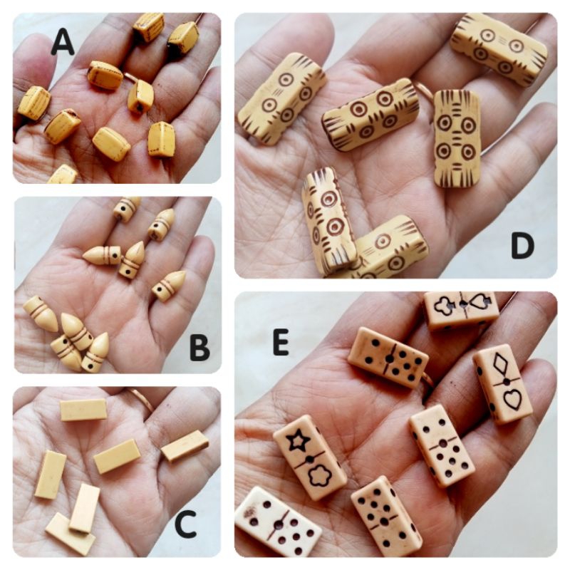 Jual (±50gr) mote/manik acrylic ETNIK PREMIUM warna kayu (part 3 ...