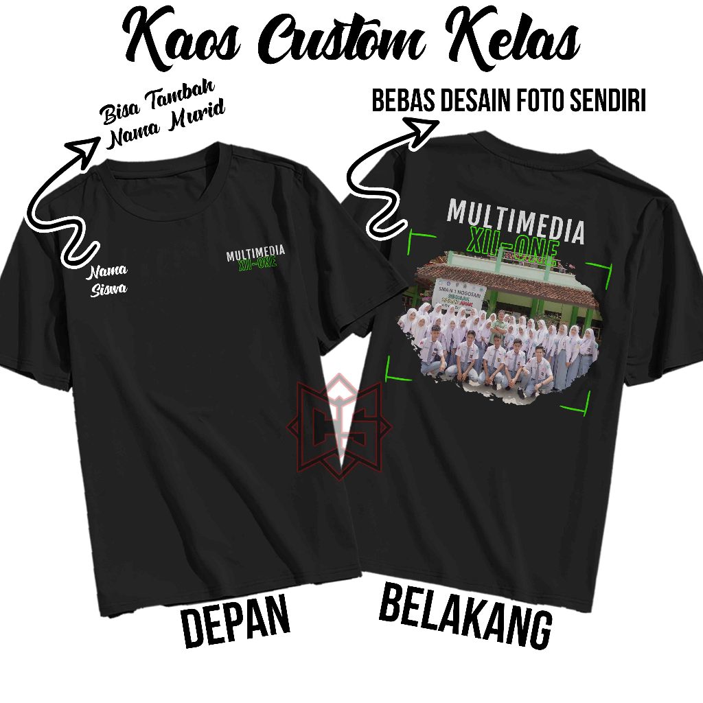 Jual T-shirt Kaos Kelas Custom Bisa Request Foto Dan Design Sendiri ...