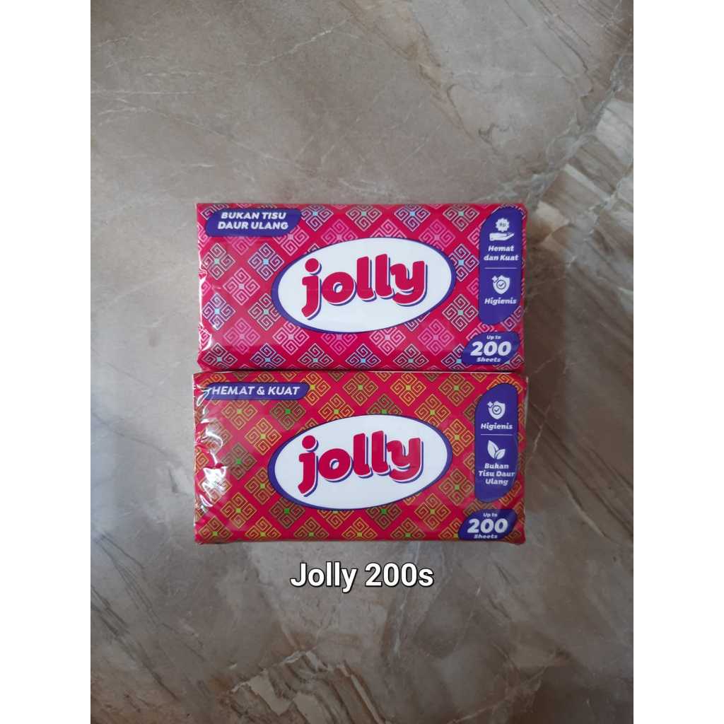 Jual Tissu tisu facial JOLLY 200sheets 2ply tissue meja product of ...