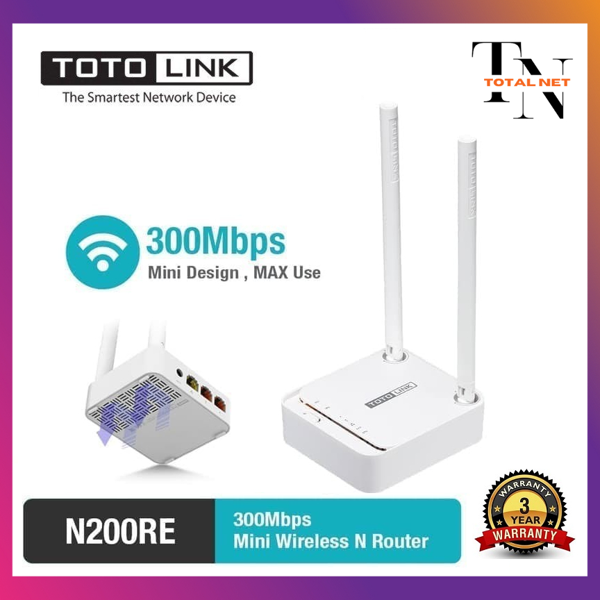 Jual TOTOLINK N200RE Router Wireless 300Mbps Garansi Resmi | Shopee Indonesia