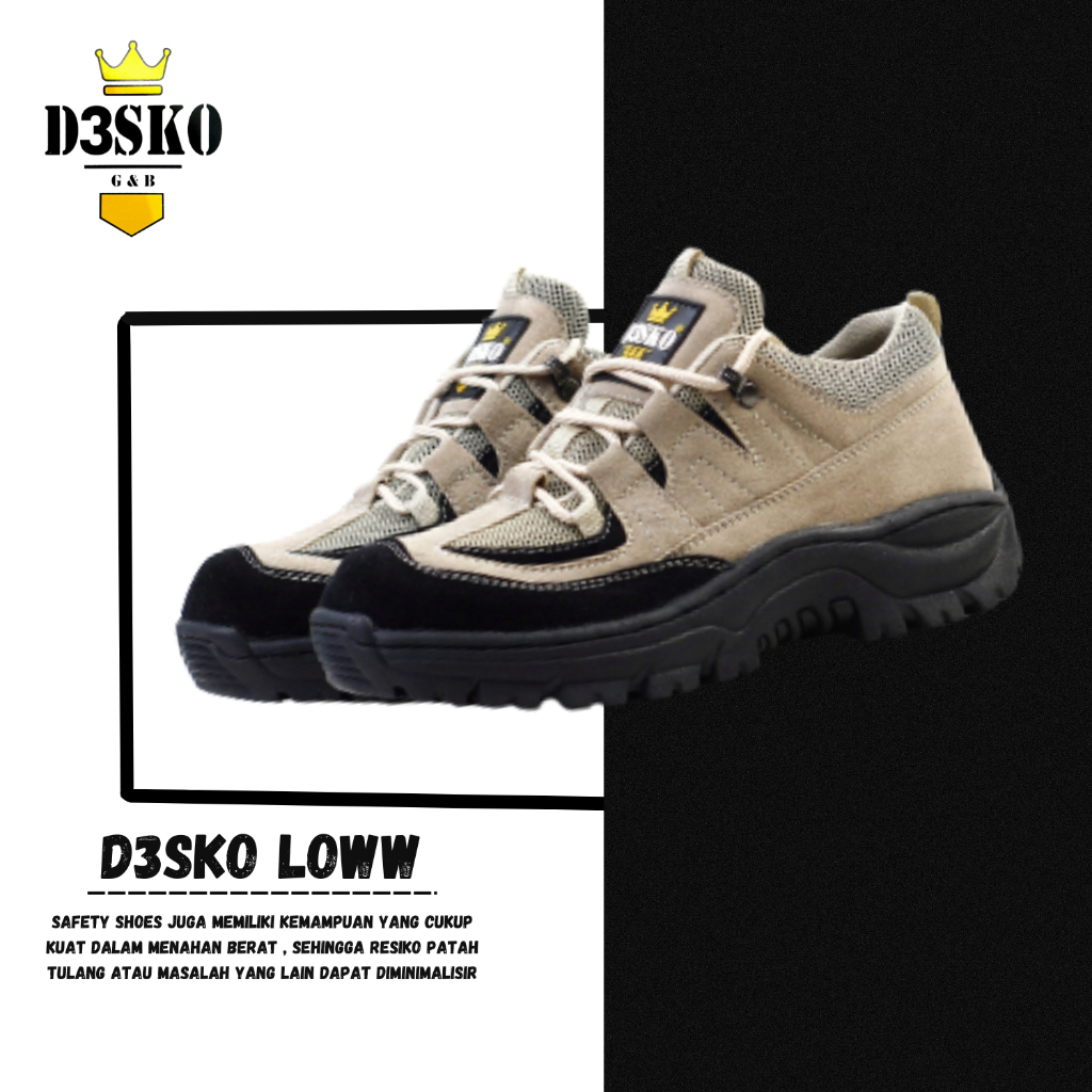 Jual Sepatu Boots D3sko Bored Pile Safety Pria Ujung Besi Warna Cream ...