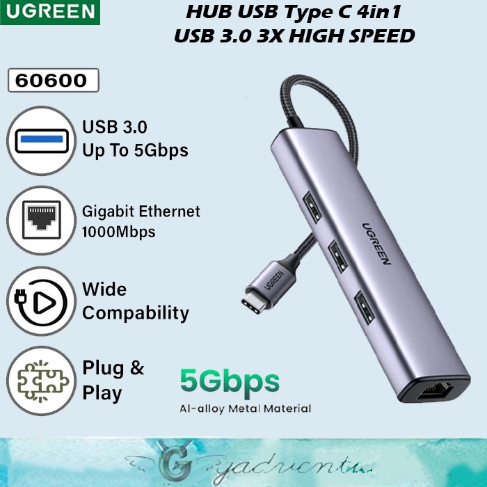 Jual UGREEN USB Hub Splitter Type C iPhone 15 Pro Max Macbook iPad Air ...