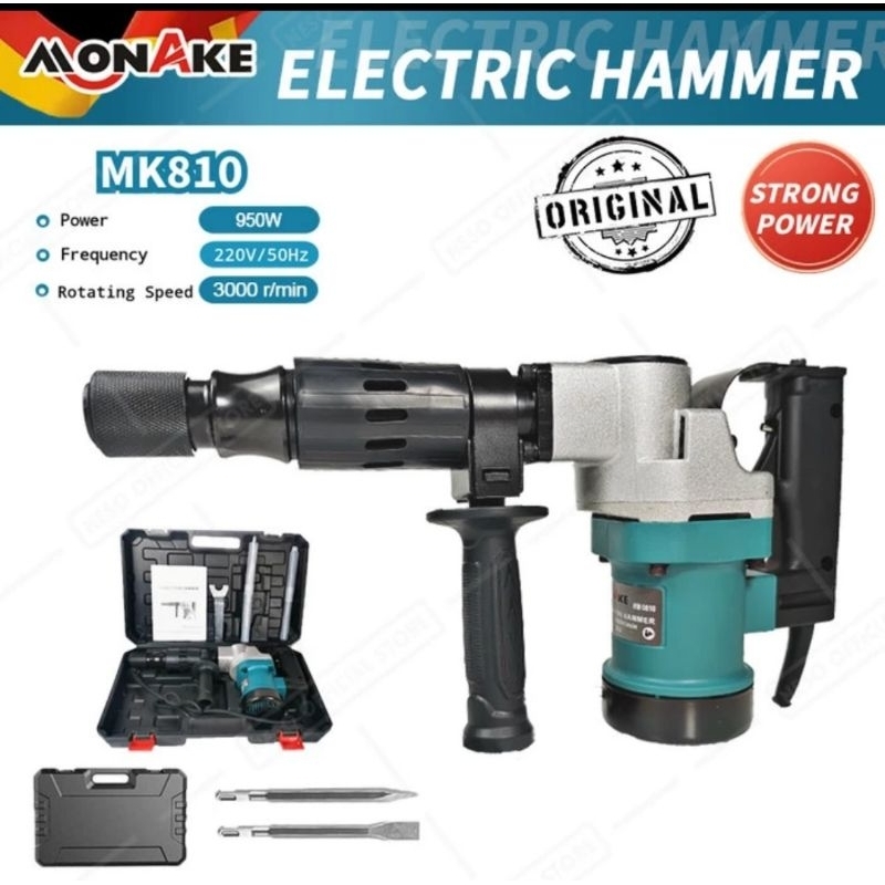 Jual mesin bobok tembok monake / demolition hammer MONAKE MK810 / mesin ...