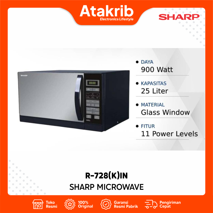 Jual SHARP MICROWAVE R-728(K)IN | Shopee Indonesia
