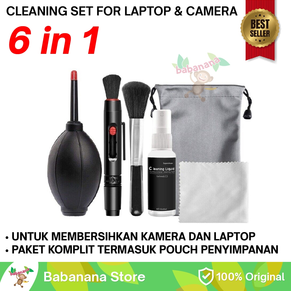 Jual 6 in 1 Cleaning Kit Set Pembersih Kamera Laptop Komputer Brush ...