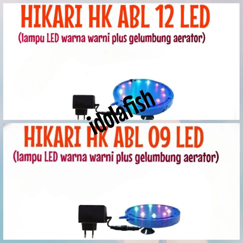 Jual bubble lamp airstone LED Hikari Hk ABL 12 LED diameter 12 cm ...