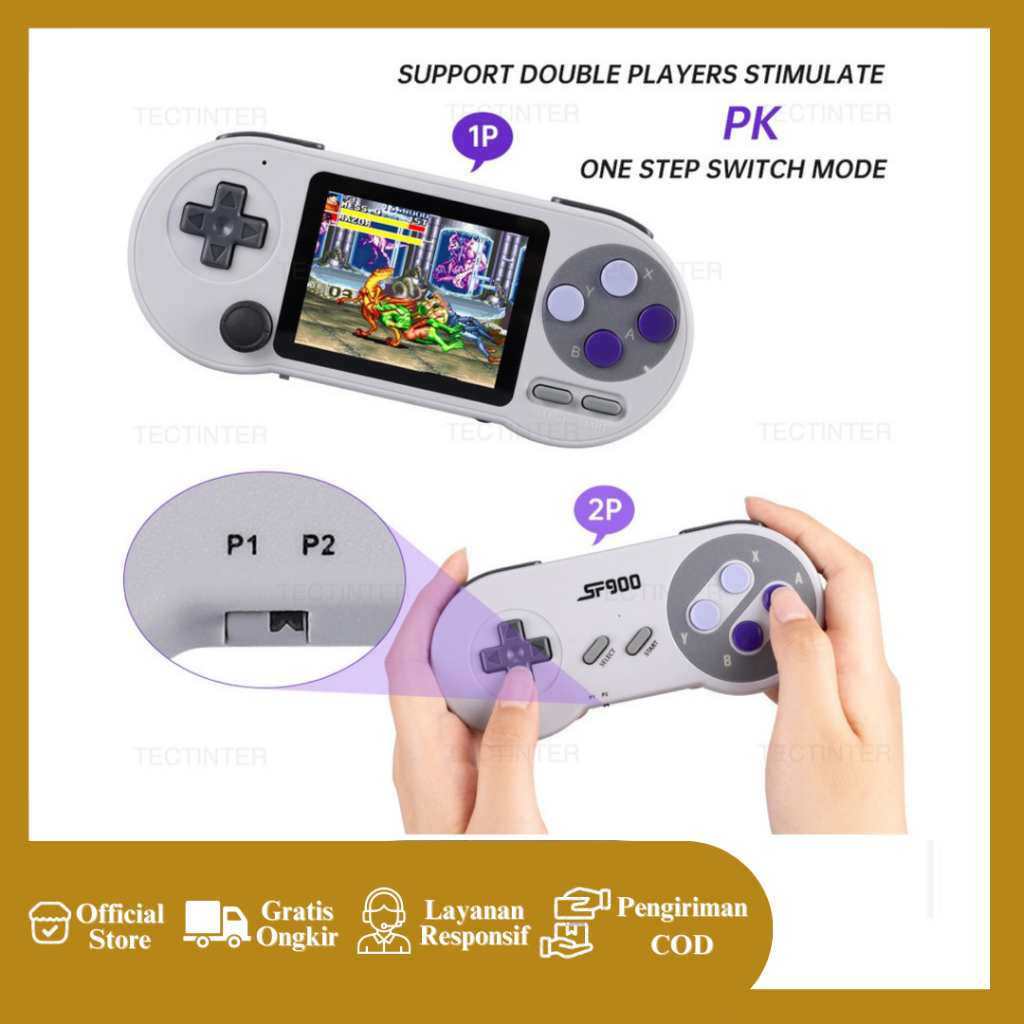 Jual Game Station Handheld Retro Game Classic SF2000 Game Console ...