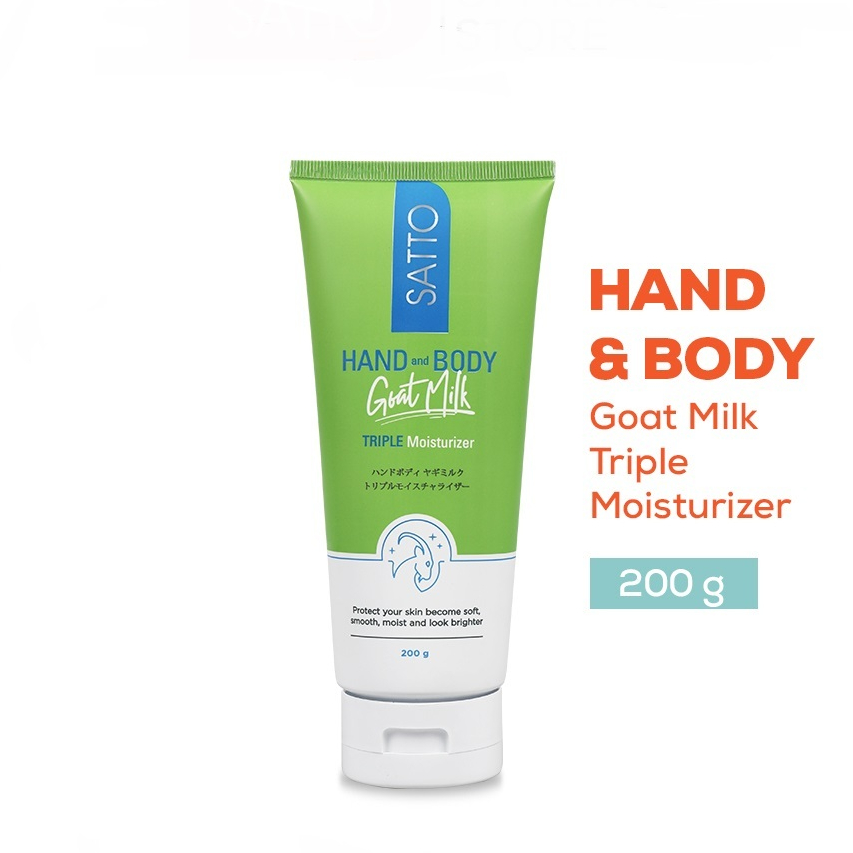 Jual Satto Hand & Body Whitening Goat Milk Triple Moisturizer 200gr ...