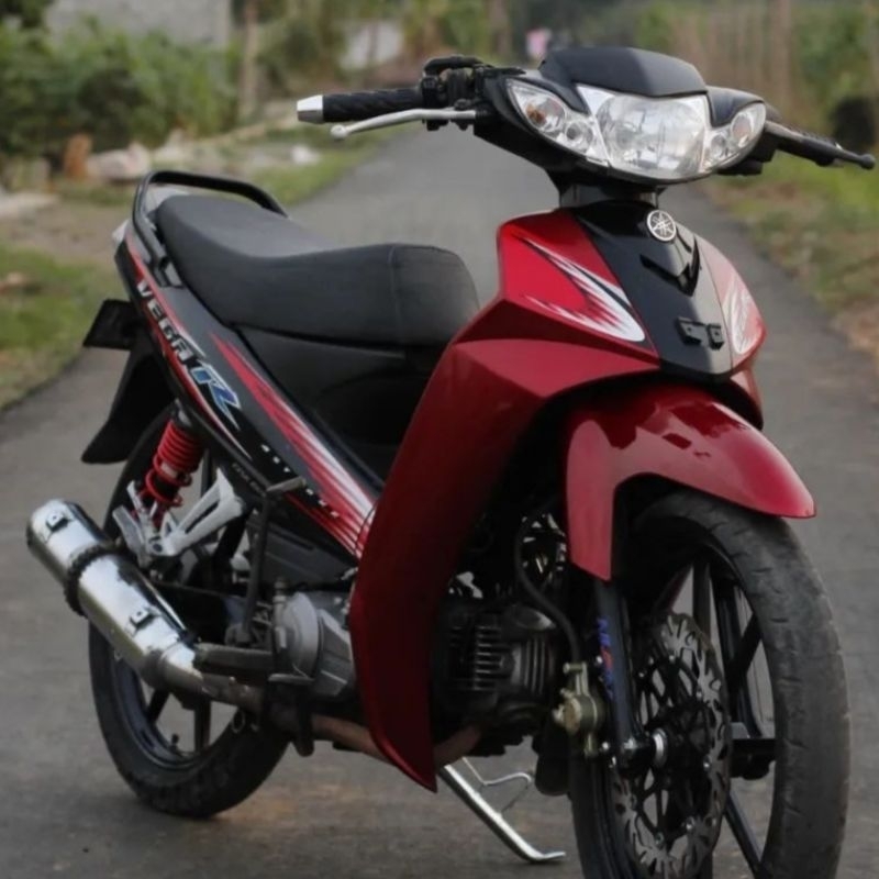 Jual Striping Lis sticker standar ORI yamaha vega r 2006 merah hitam ...