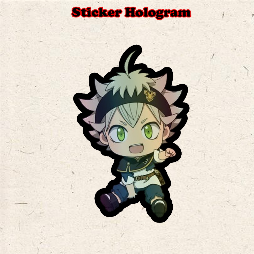 Jual Stiker Hologram anime Asta 2 Black clover sticker case hp & laptop ...