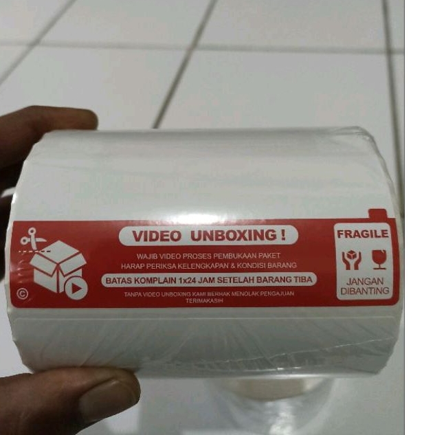 Jual kertas awb direct thermal 100x150 isi 300 label shipping sticker ...