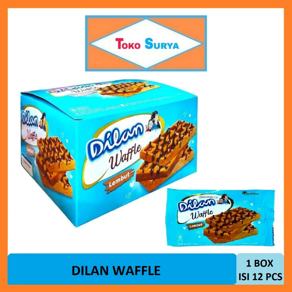 Jual Dilan Waffle Kue Wafel Rasa Cokelat 12 Pcs x 16 Gr | Shopee Indonesia