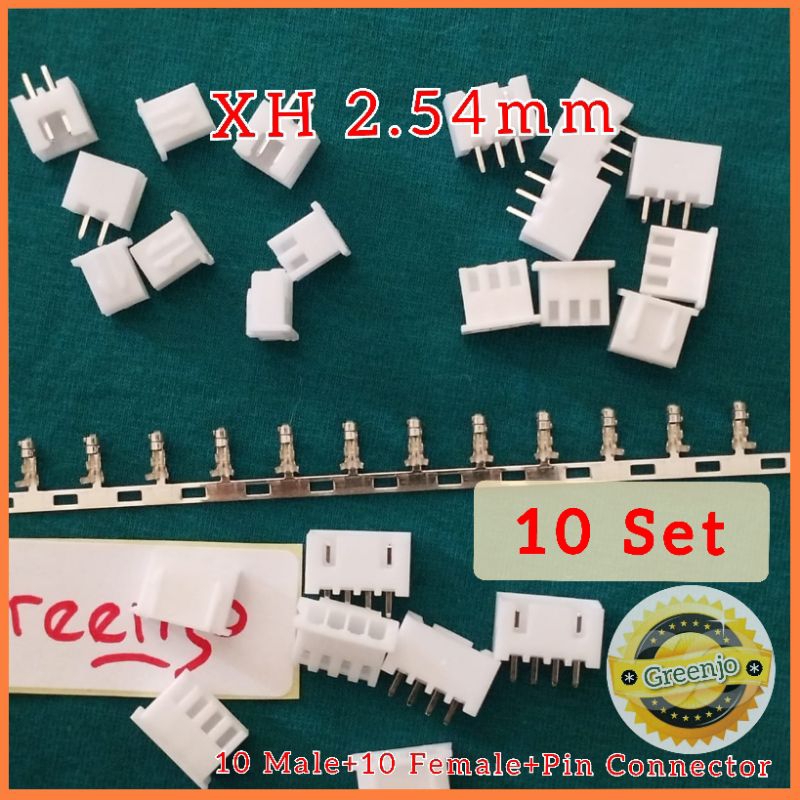 Jual x10 Set Connector XH 2.54 2P 3P 4P 5P JST Konektor XH2.54mm 2 Pin 3 Pin 4 Pin 5 Pin ...