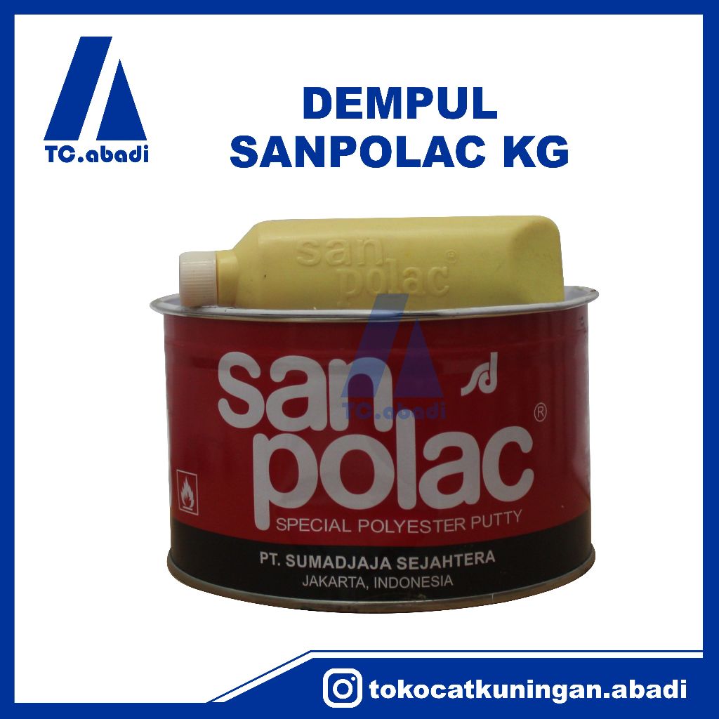 Jual Dempul Sanpolac 1Kg/ Dempul untuk Kayu, Plastik, Besi, Body Mobil ...