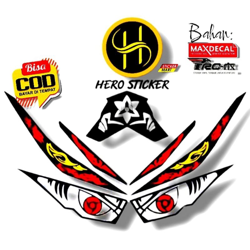 Jual Stiker Lampu Mata Picek Dan Alis Vario Led 125cc Shopee Indonesia