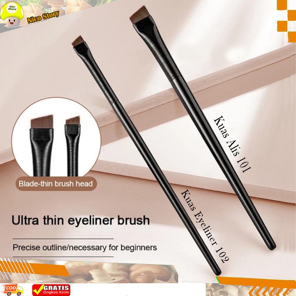 Jual (NCS) Kuas Alis Hitam Pen Eyebrow Brush Bahan Bulu Sintetis Super ...