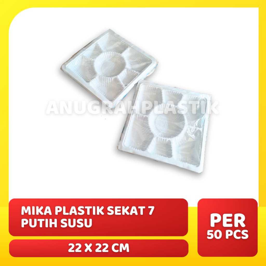 Jual Mika Plastik Sekat 7 PUTIH SUSU 22 x 22 B7L per pack isi -+ 50 pcs ...