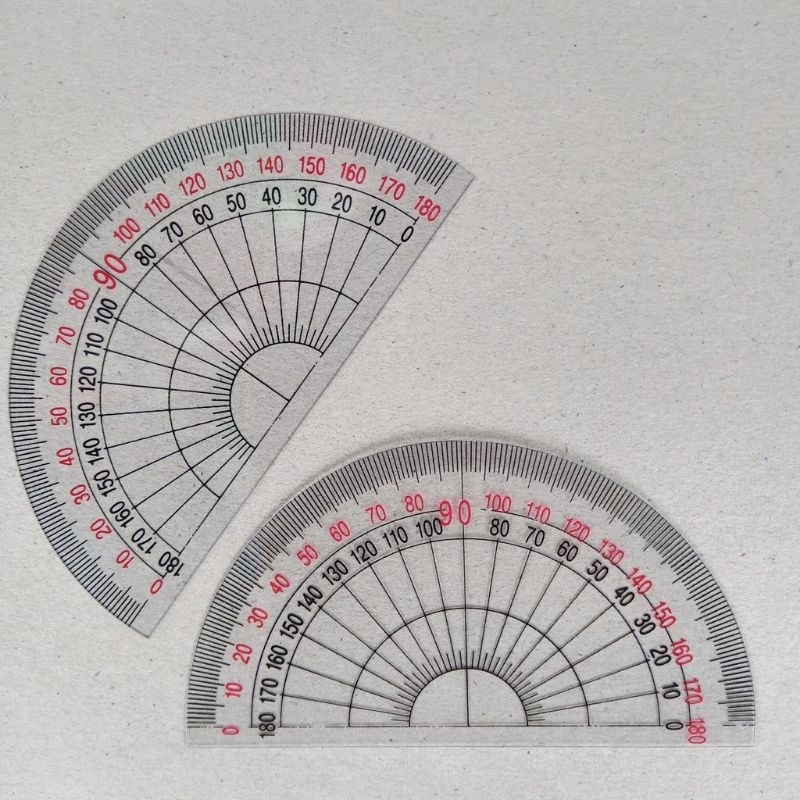 Jual Penggaris Busur Plastik 180 Derajat / Mistar Busur Plastik Murah ...