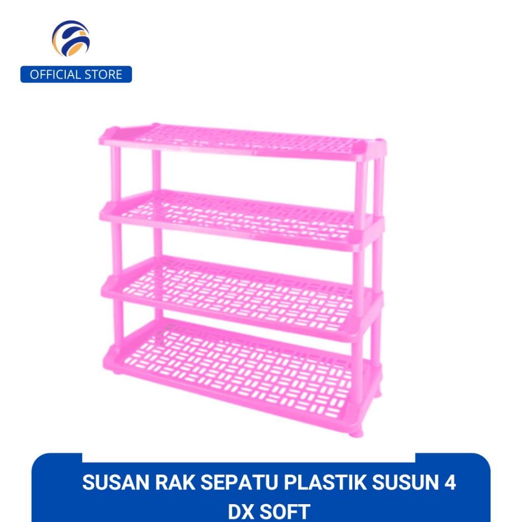 Jual Susan DX SOFT Rak Sepatu Plastik Susun 4 Miring | Shopee Indonesia