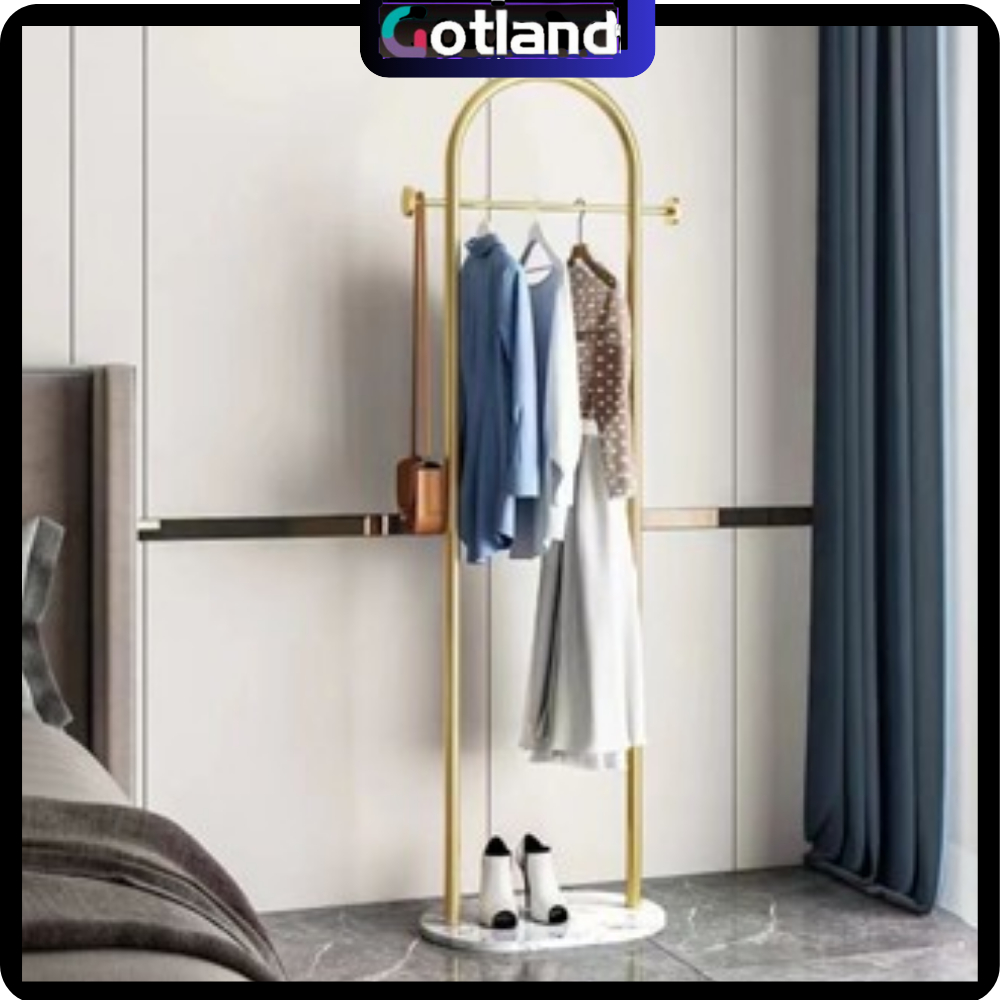 Jual Gotland Gold Clothing Racks with Marble Base Modern Gold Coat ...