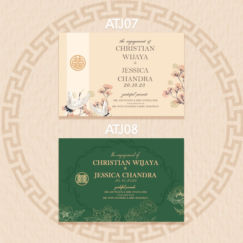 Jual Kartu Ucapan / Undangan Announcement Card Acara Engagement ...