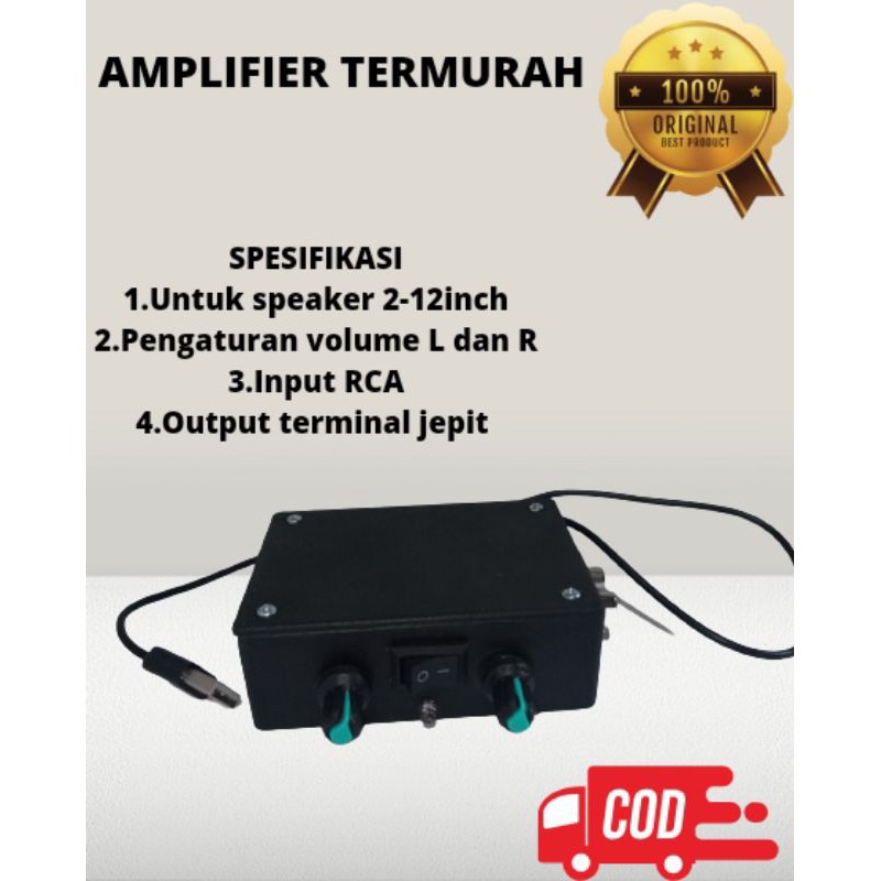 Jual Power Ampli Mini Daya 5Volt Stereo 2 Channel Power Amplifier ...