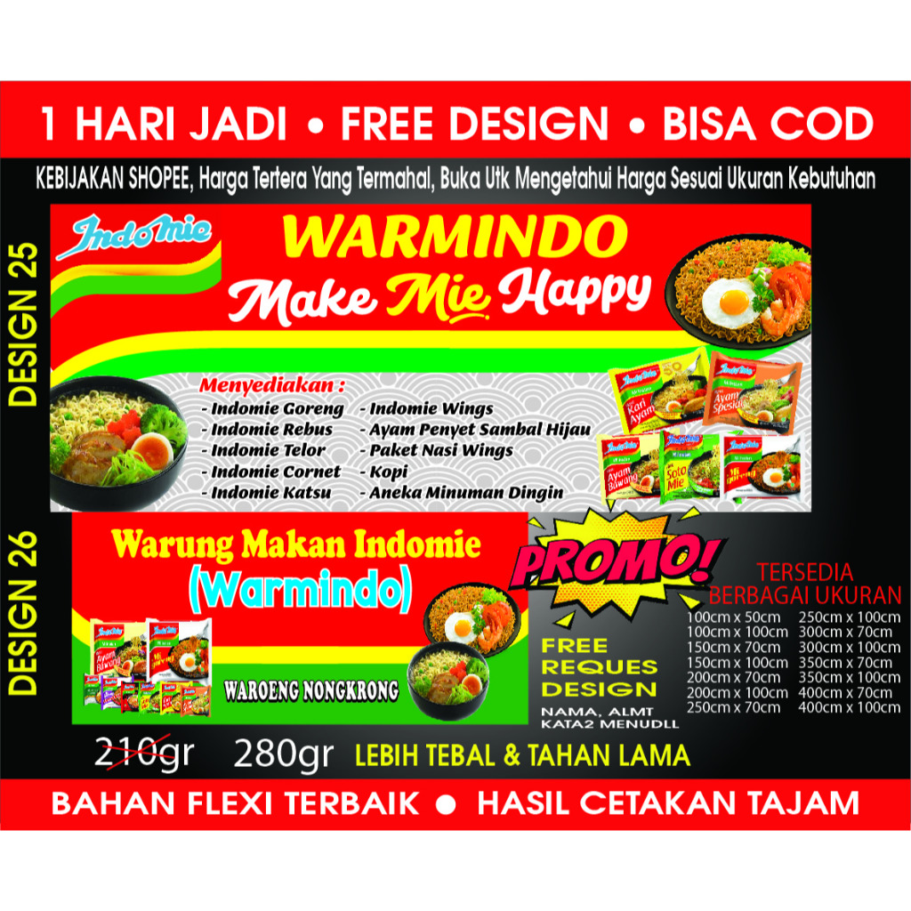 Jual Spanduk Warkop (Free design) | Shopee Indonesia