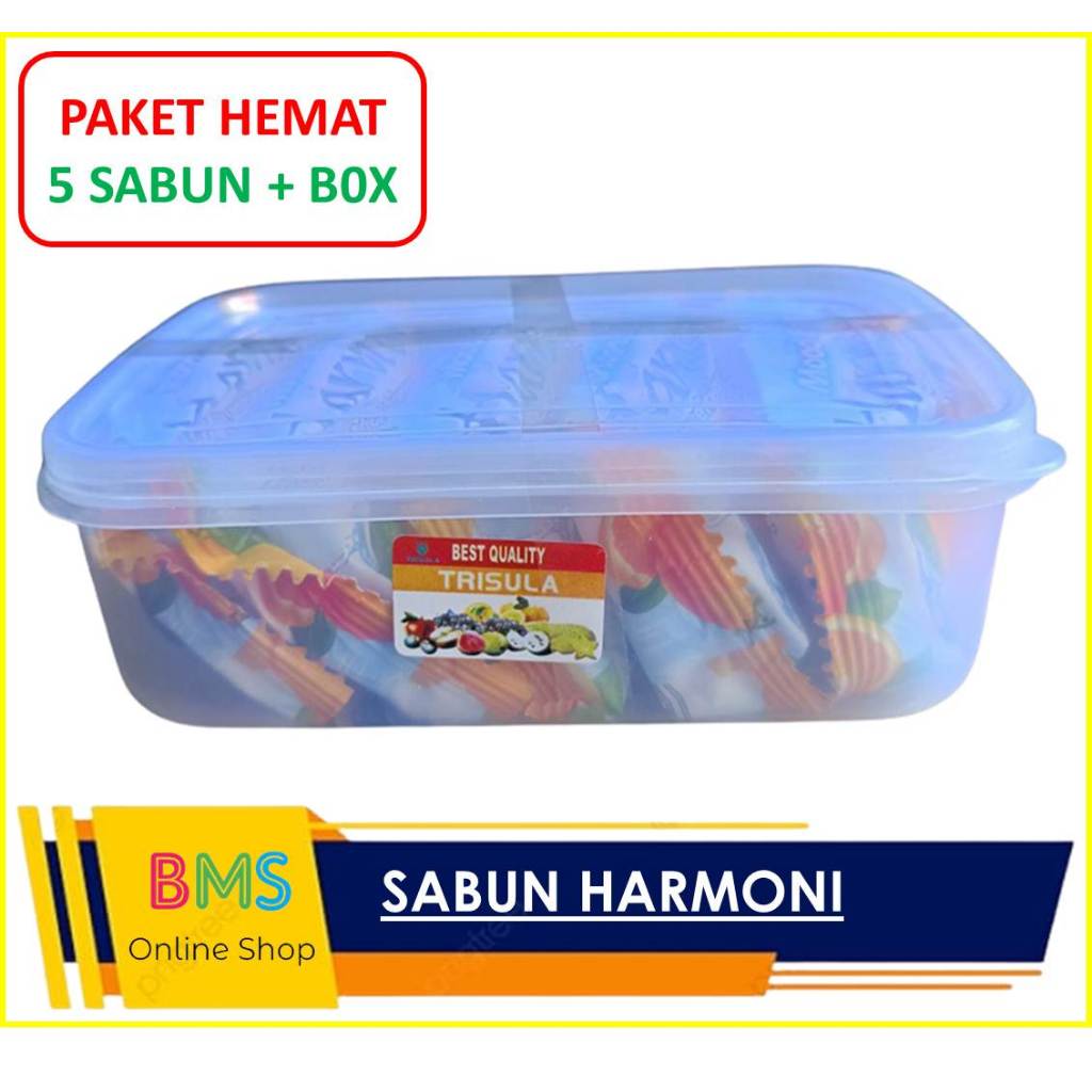 Jual PAKET HEMAT 5 BATANG SABUN MANDI HARMONY PLUS BOX SABUN MANDI ...